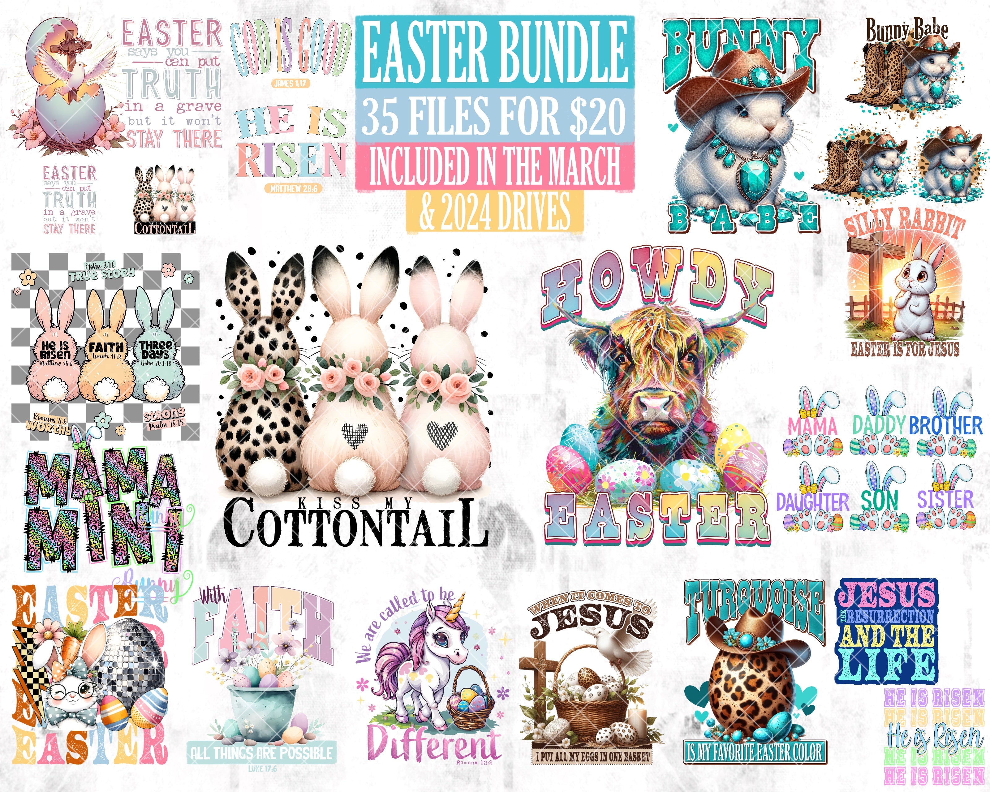 BUNDLE: Easter (35 files) - Mar2024 - PNG - Digital Design – KPI ...