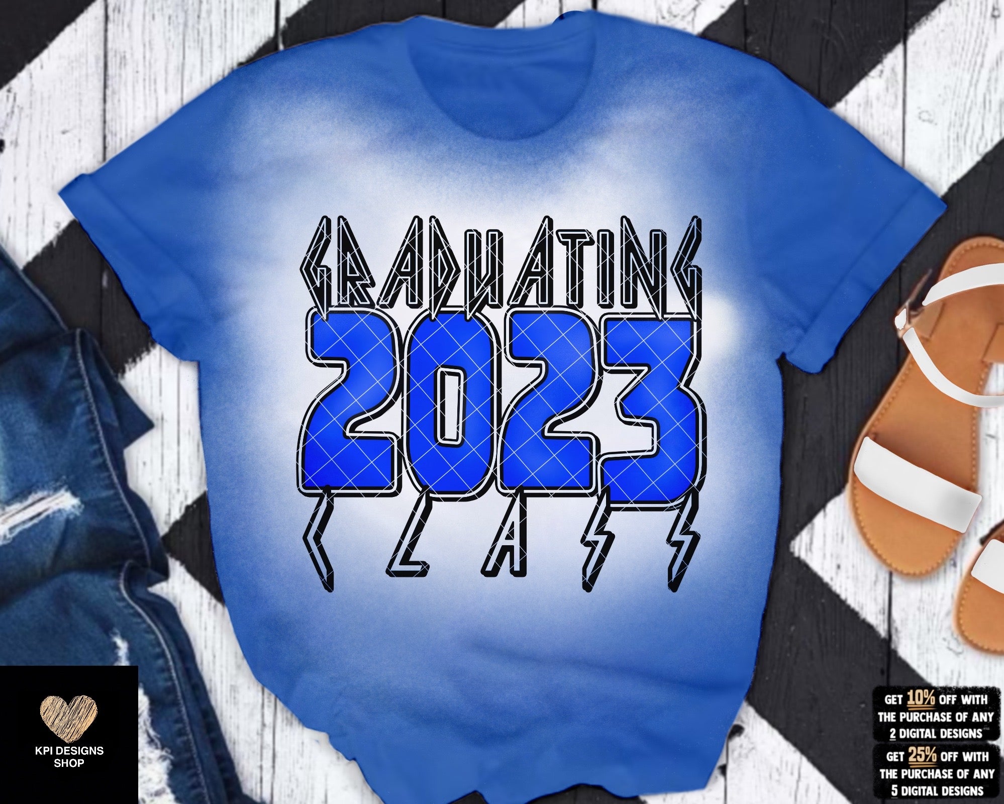 2023 Graduating Class - Rock Font (7-pack) - May2023 - PNG - Digital D ...