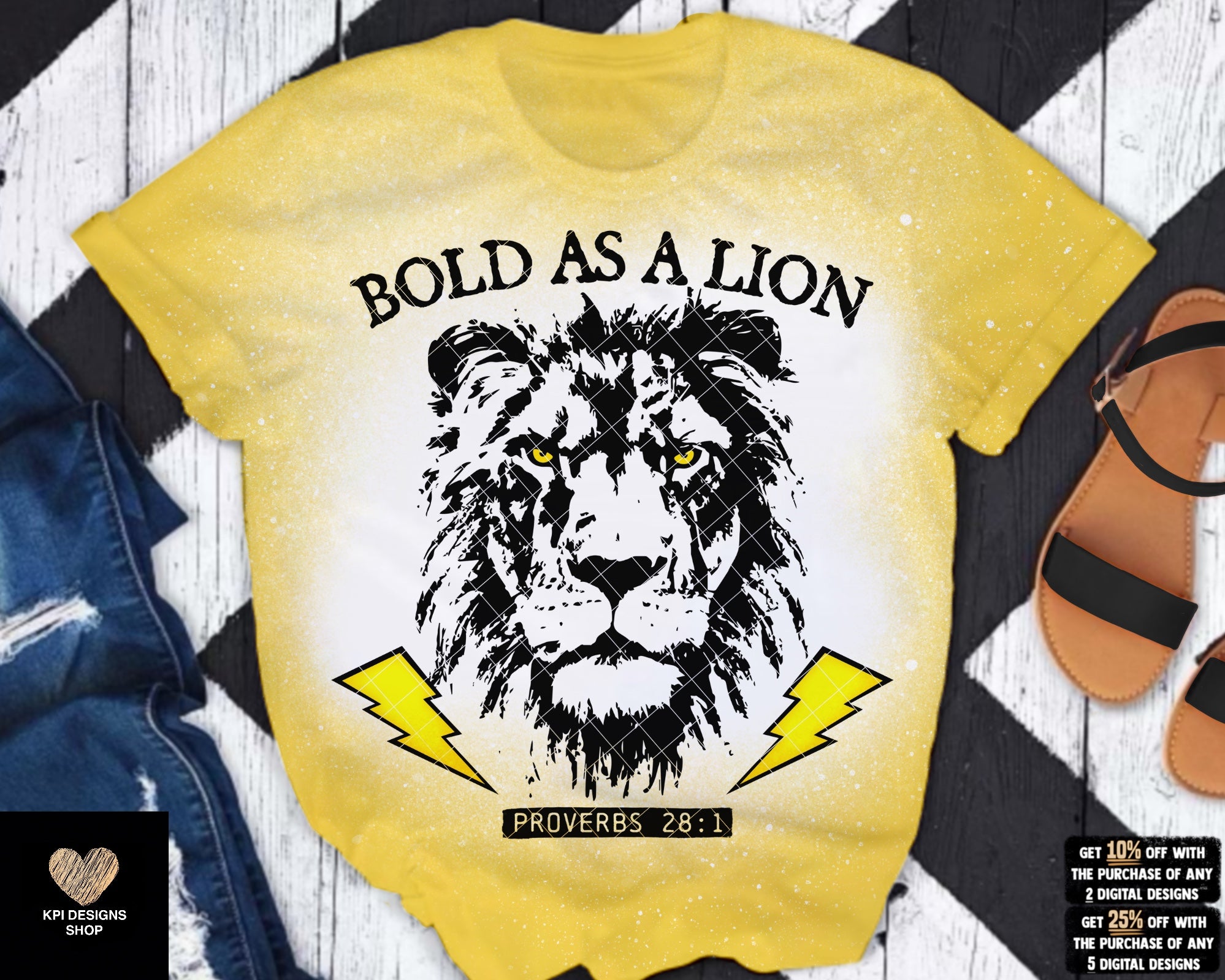 Bold As a Lion (2-pack) - Aug2023 - PNG - Digital Design – KPI Designs Shop