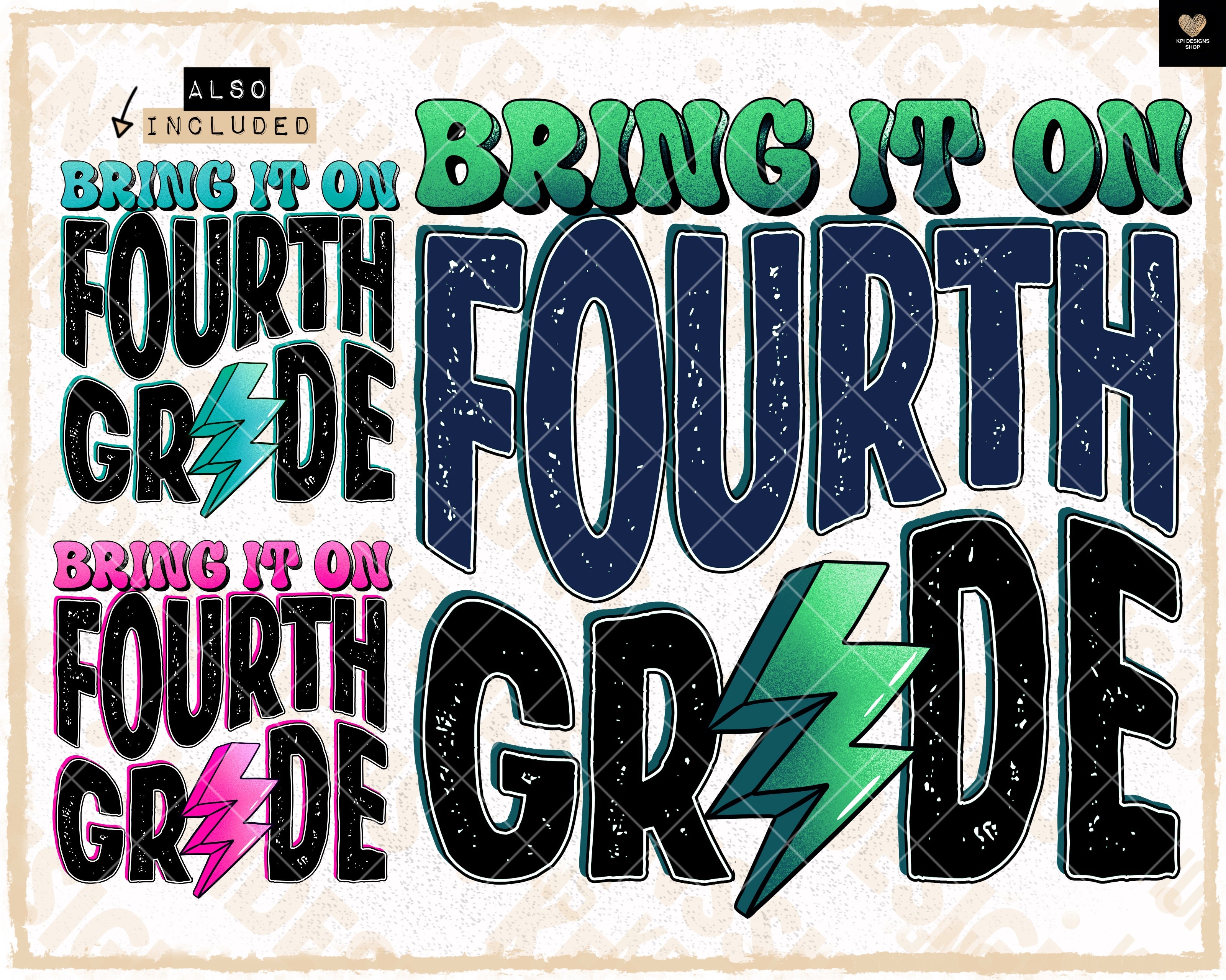 Bring It On Fourth Grade (3-pack)- July2023 - PNG - Digital Design ...