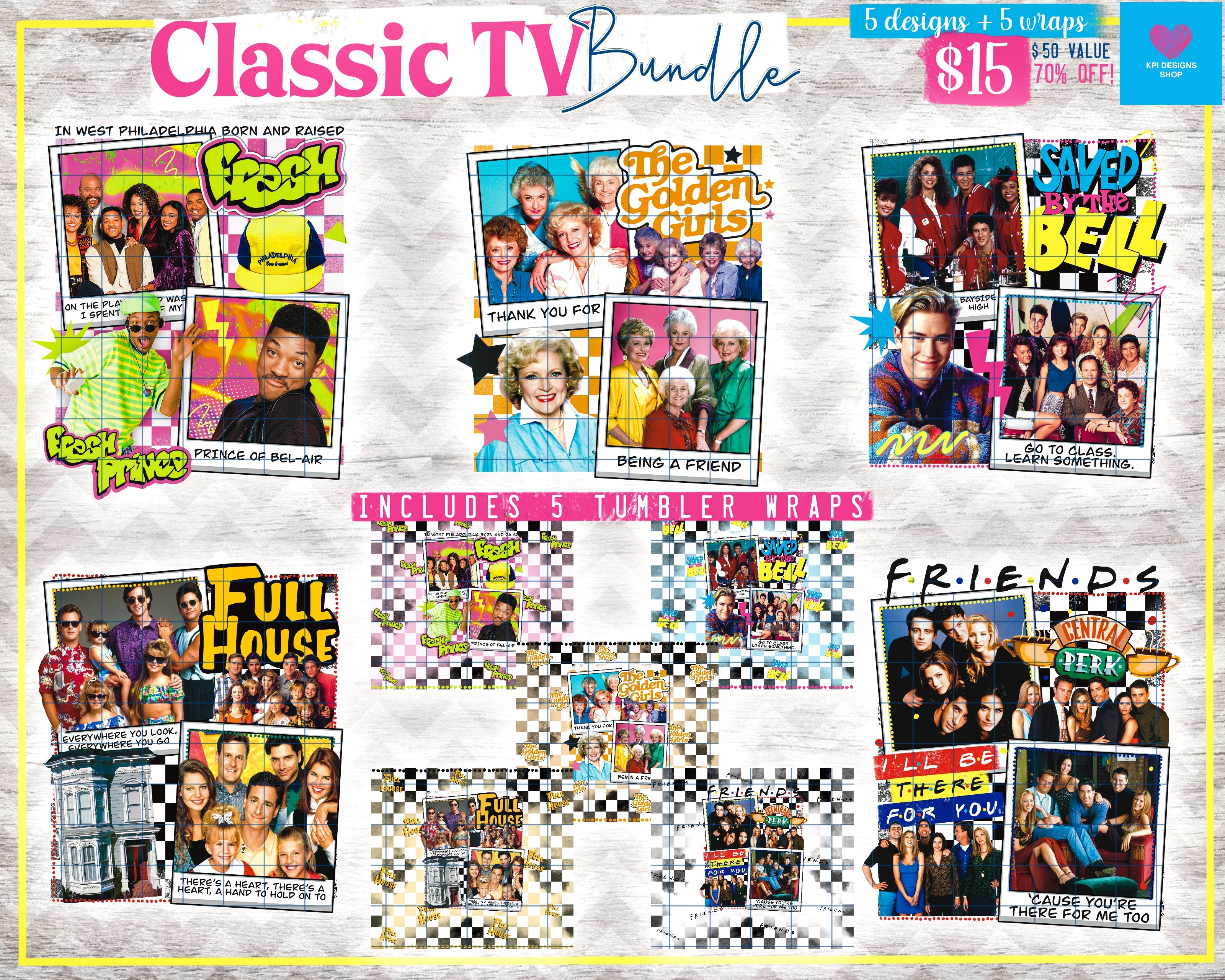 BUNDLE: Classic TV (10 files) - June2024 - PNG - Digital Design – KPI ...