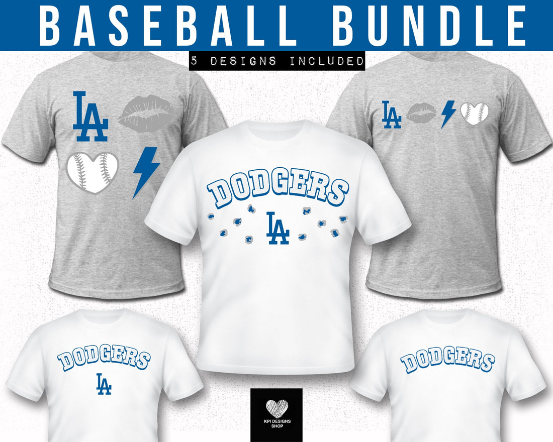 Dodgers (5 Design Bundle) - Feb2024 - PNG - Digital Design (Personal U ...