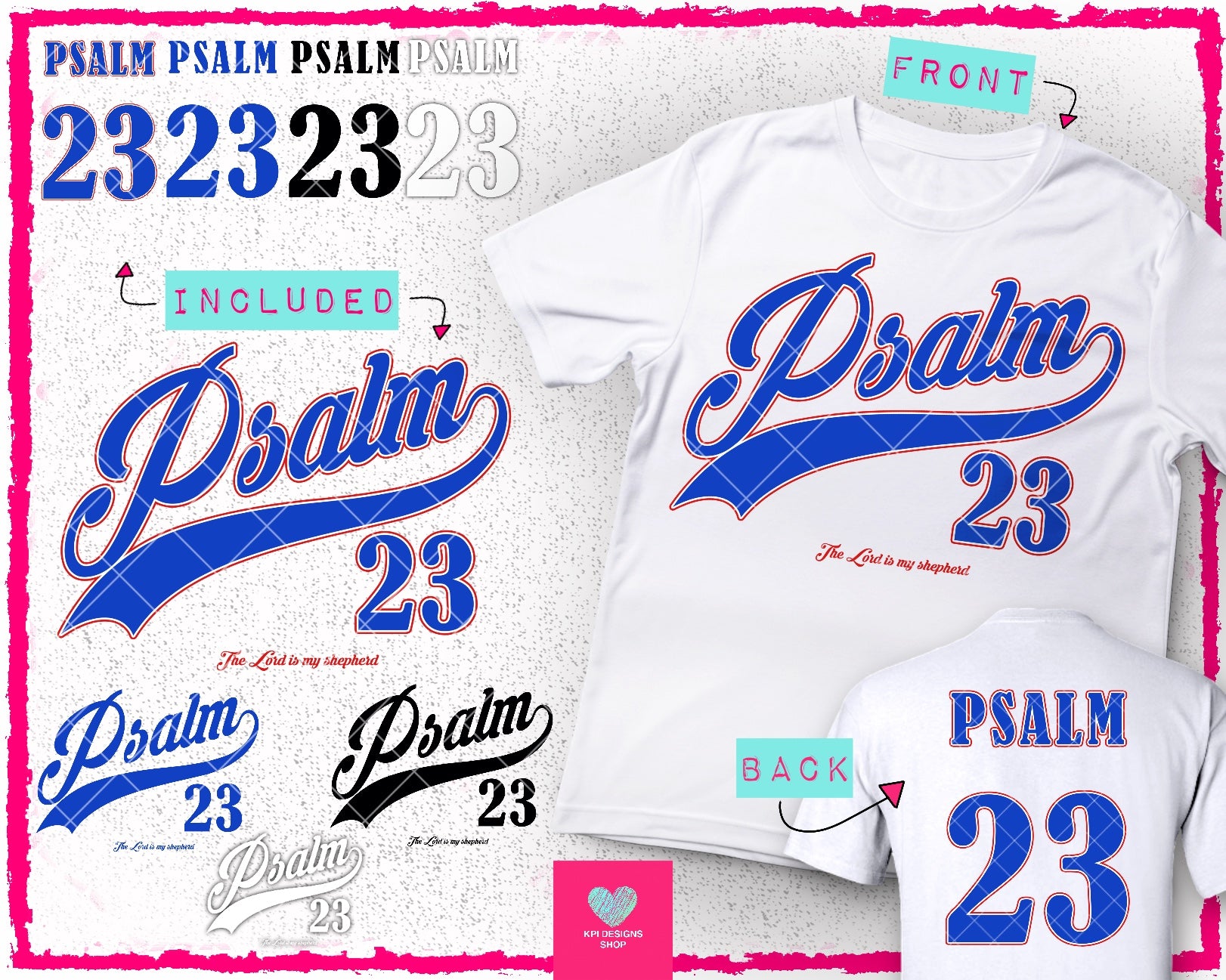 Psalm 23 Baseball (8-pack) - Mar2024 - PNG - Digital Design – KPI ...