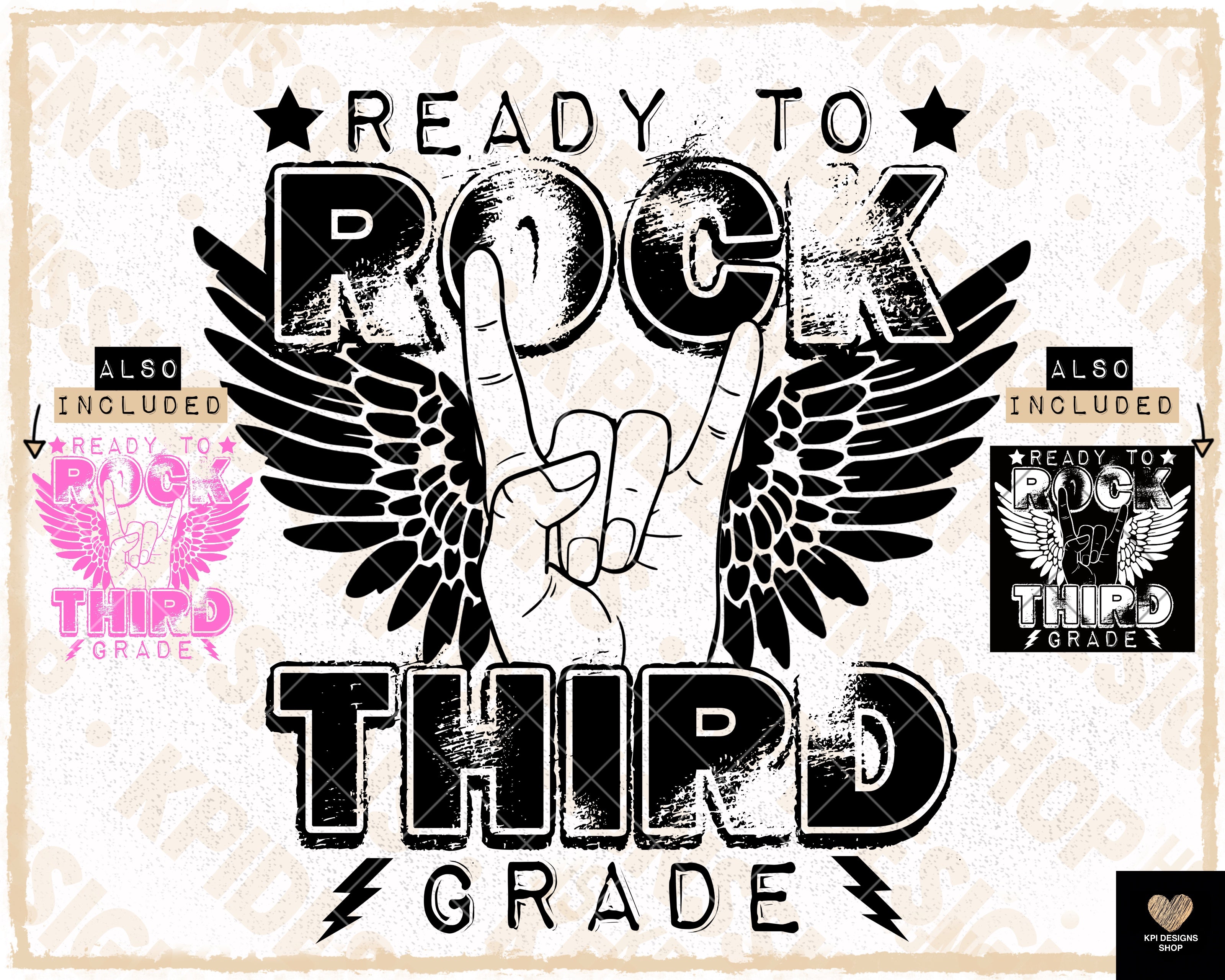Ready to Rock Third Grade (3-pack)- July2023 - PNG - Digital Design ...