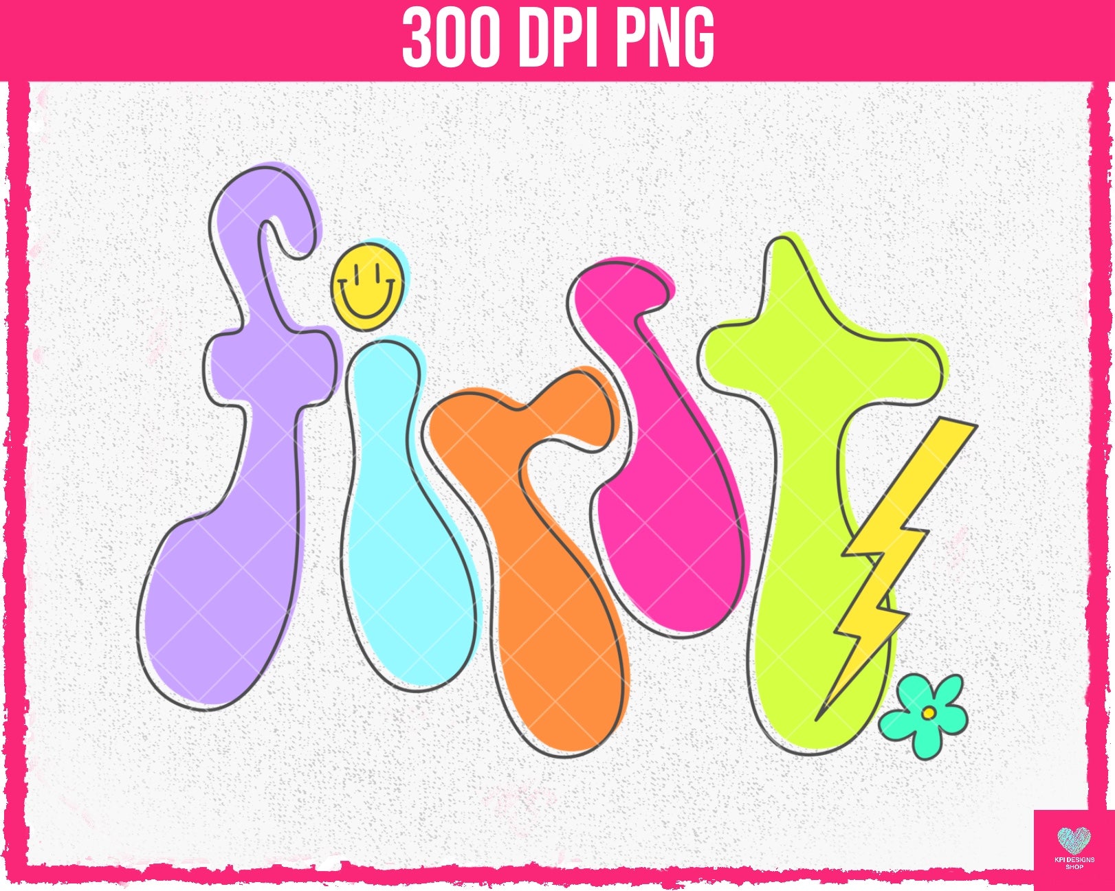 First Grade Neon - July2024 - PNG - Digital Design – KPI Designs Shop