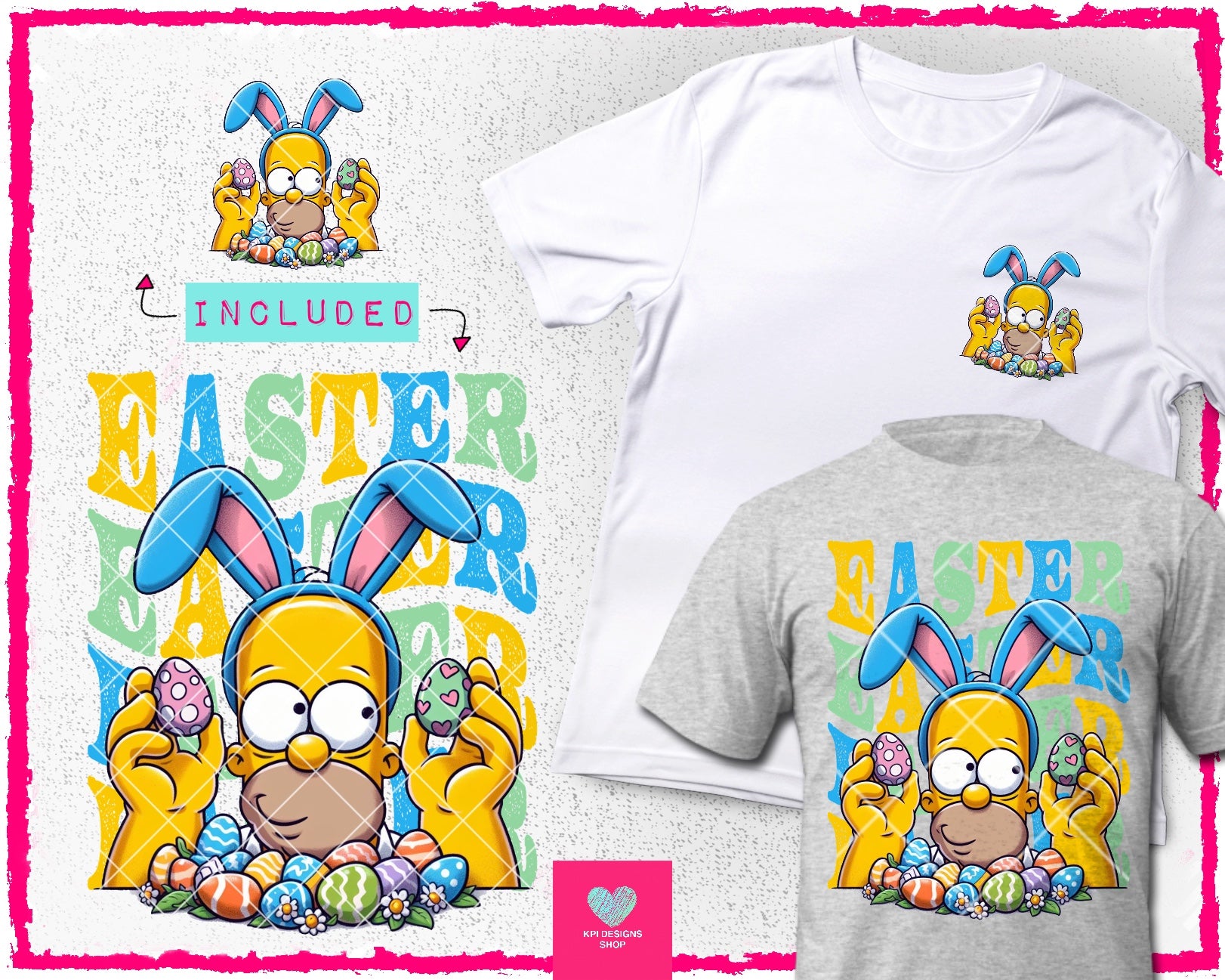 Homer Easter + Matching Pocket - Mar2024 - PNG - Digital Design (Perso ...