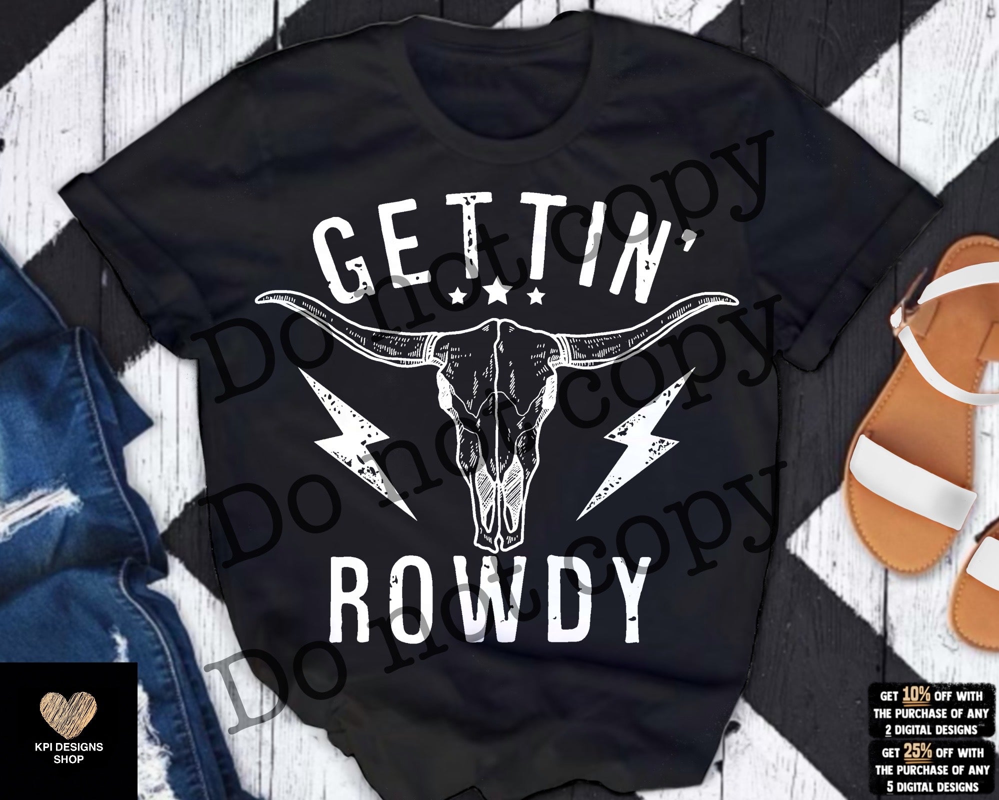 Gettin’ Rowdy (4-pack) - June2023 - PNG - Digital Design – KPI Designs Shop