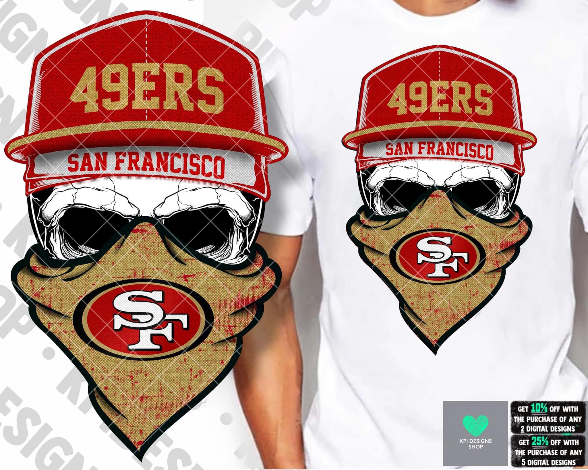 49ers Skull May2022 (Personal Use Recommended) – KPI Designs Shop