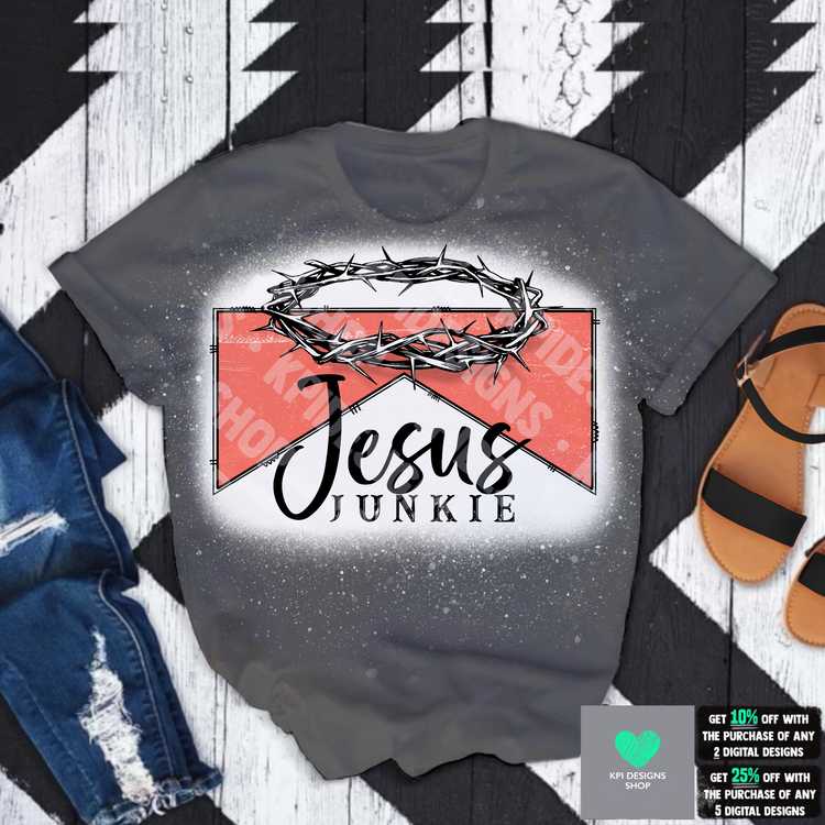 Jesus Junkie (4-pack) - Apr2022 - PNG - Digital Design – KPI Designs Shop