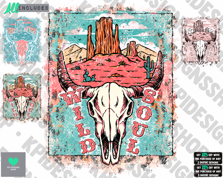 Wild Soul (4-pack) - Aug2022 - PNG - Digital Design – KPI Designs Shop