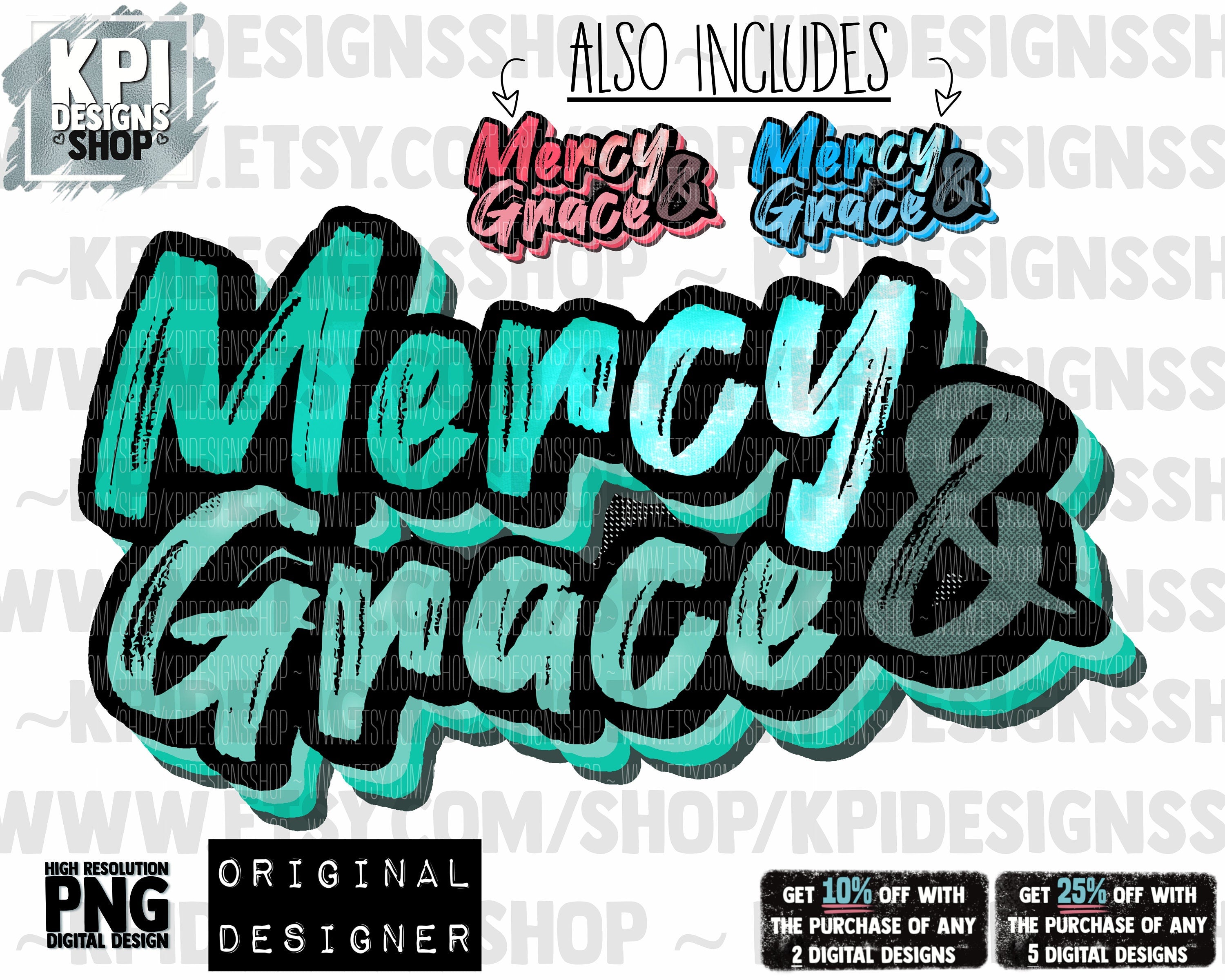 Mercy and Grace (3-Pack) - Jesus Christian - PNG - Digital Design – KPI ...