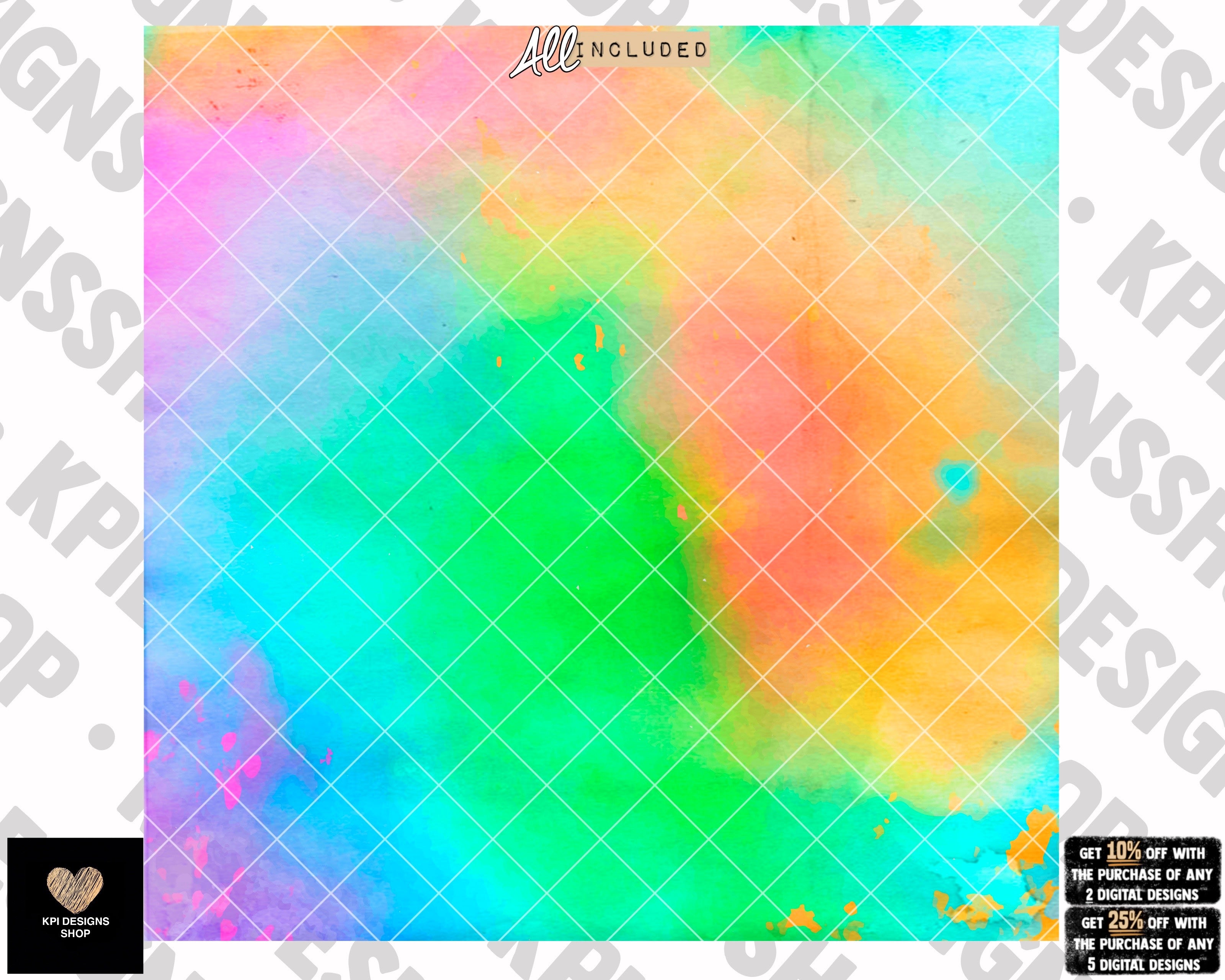 Vibrant Colors Sleeve - Mar2023 - PNG - Digital Design – KPI Designs Shop